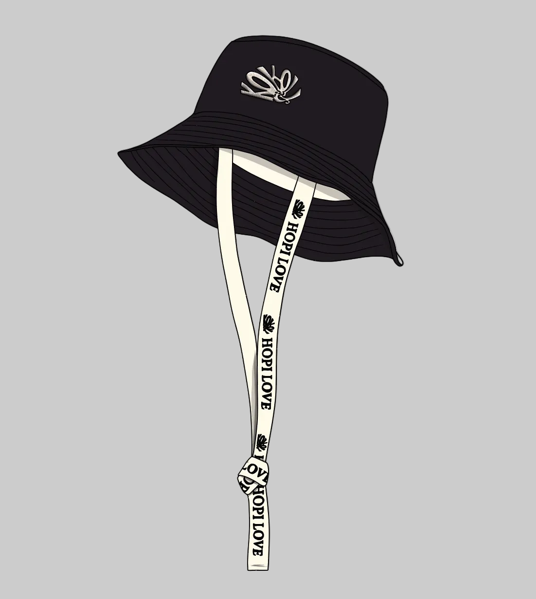 Kokolishi Bucket hat with straps - Midnight – Kokolishi Official
